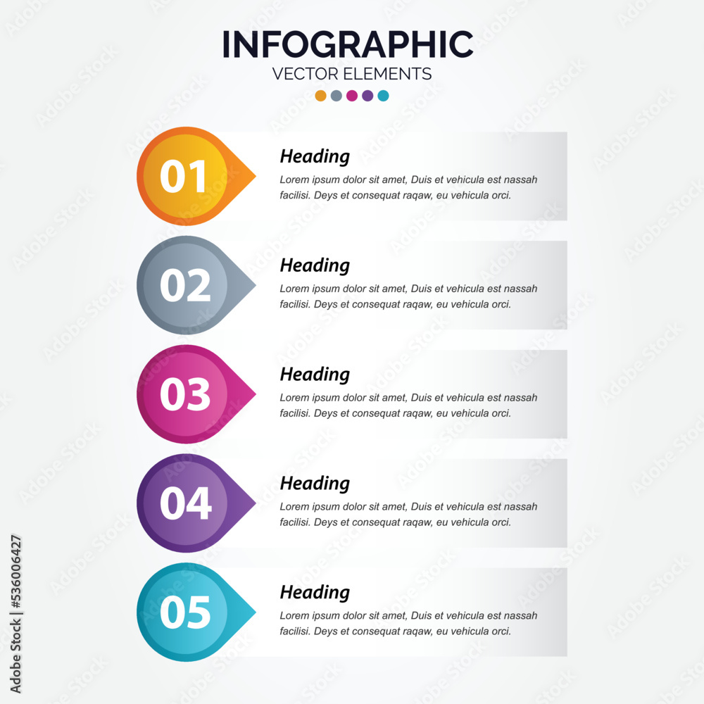Elements for Vertical Infographic. presentation and chart. steps or ...