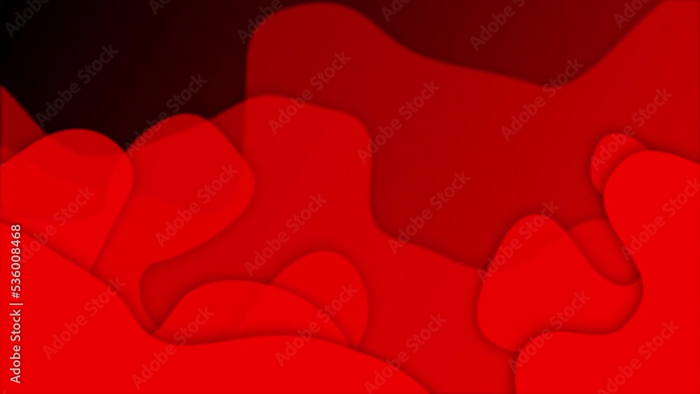 Animated Red color 3d waving element inside fluid background Stock 비디오 ...