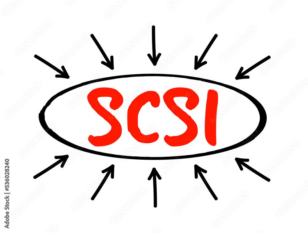Vektorová grafika „SCSI - Small Computer System Interface is a set of ...