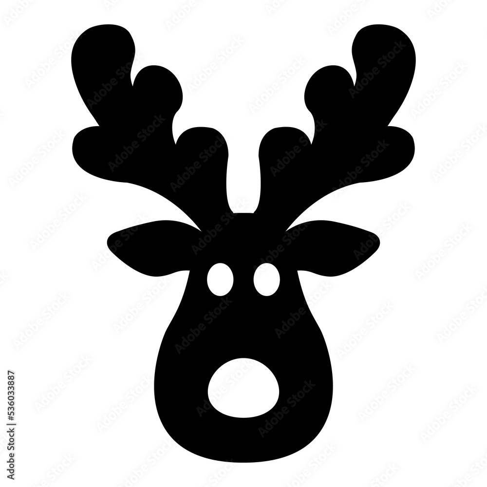 Silueta aislada de cabeza de reno Rudolph Stock Illustration | Adobe Stock Silueta aislada de cabeza de reno Rudolph Stock Illustration | Adobe Stock