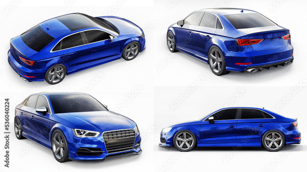 Berlin. Germany. February 2, 2021. Audi S3. Set of Super fast sports ...