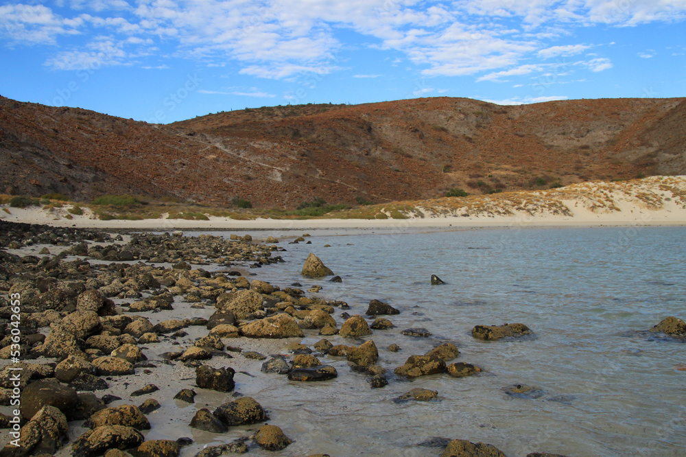 Large rocks of the protected biosphere reserve on Balandra beach in ...