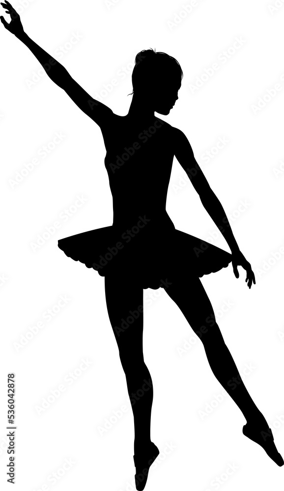 Ballet Dancer Silhouette Set Stock Illustration | Adobe Stock