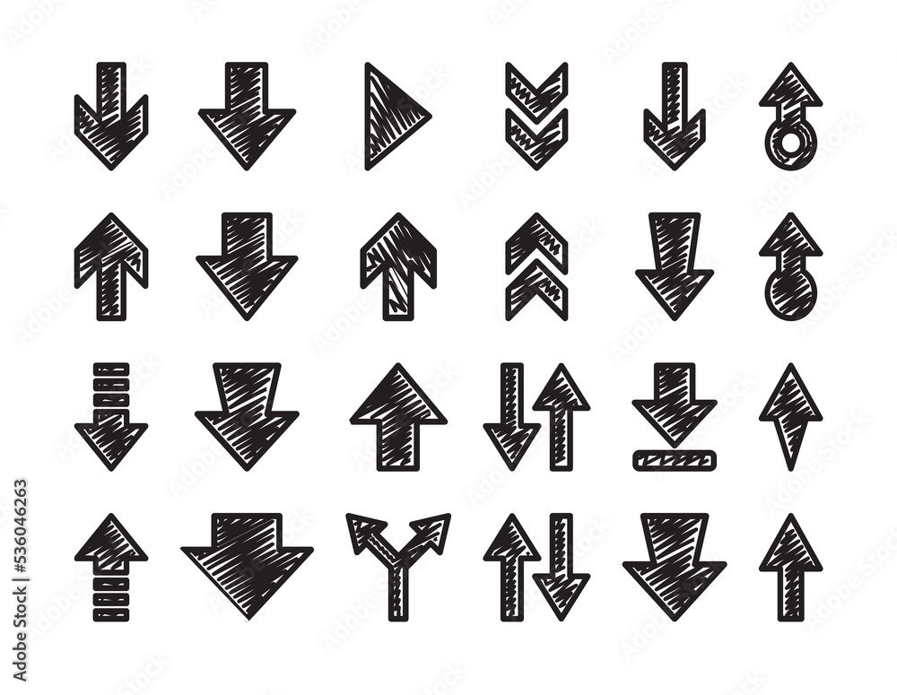 Infographic elements on isolation background. Collection of arrows on ...