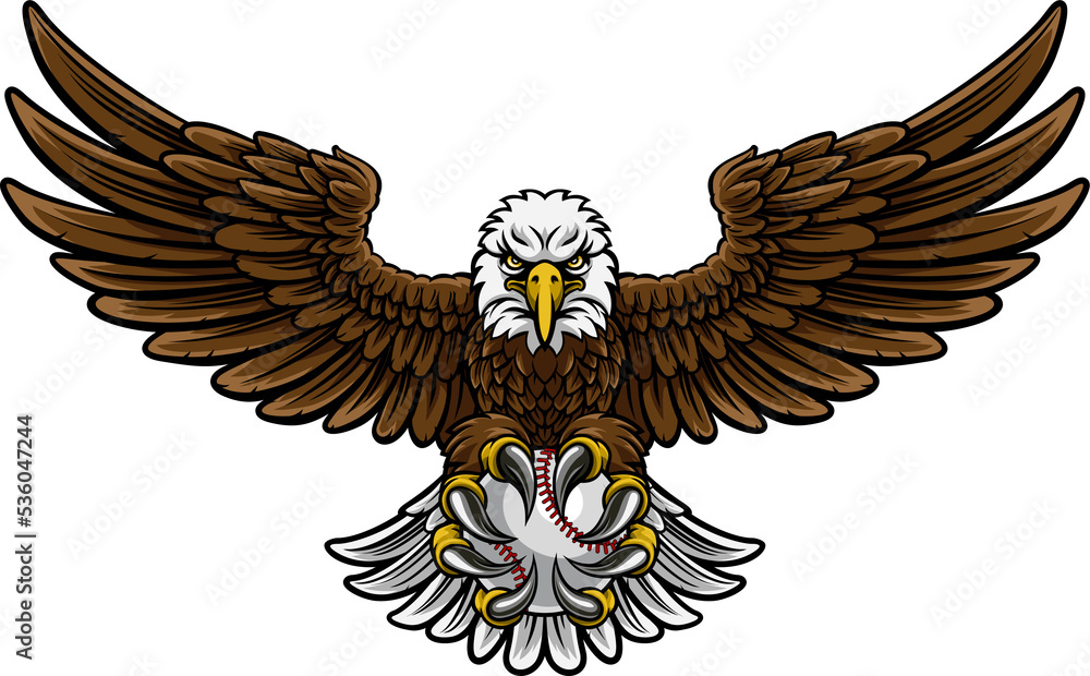 Eagle Baseball Sports Mascot Stock Illustration | Adobe Stock