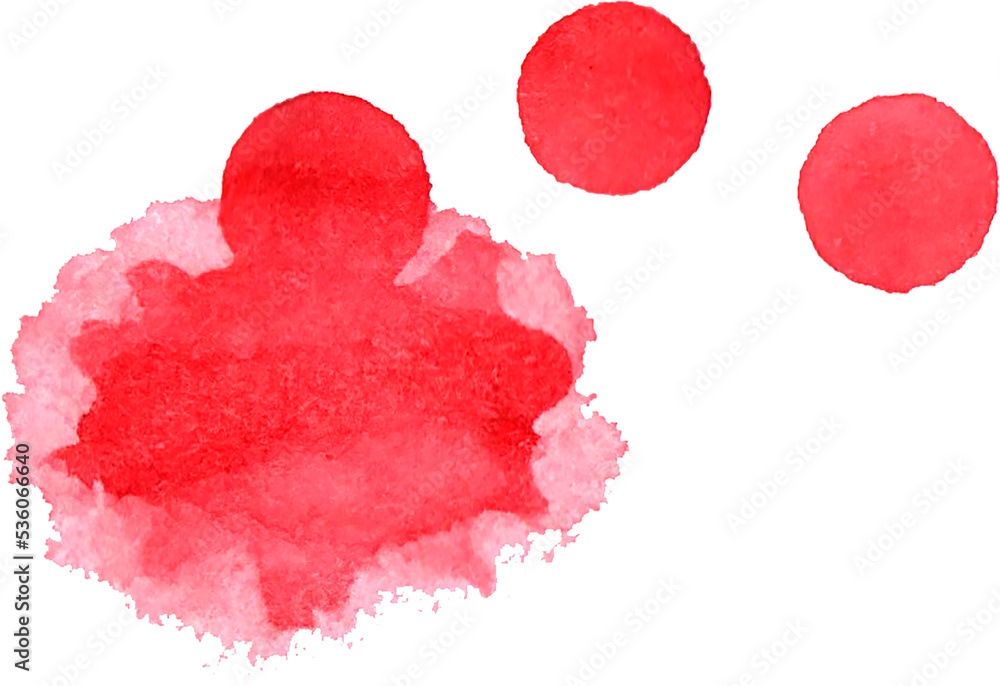 Red spots, splashes. Watercolor illustration. PNG transparent ...