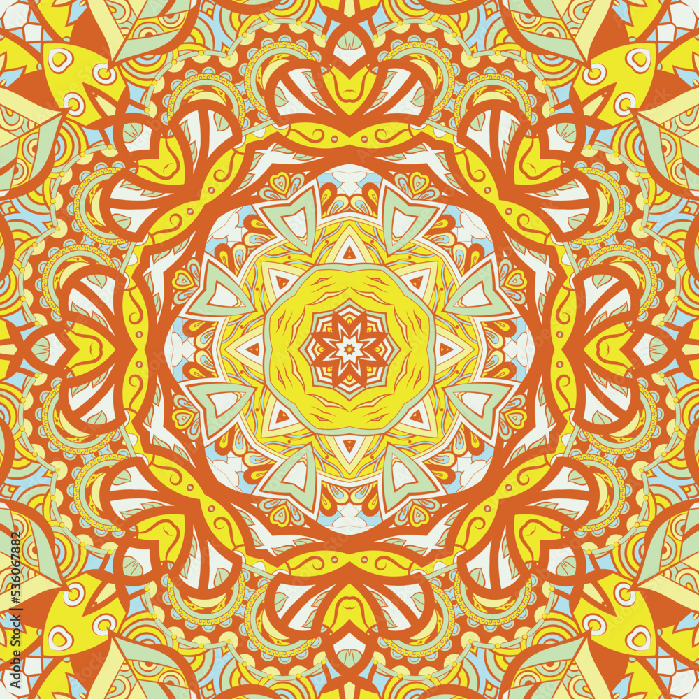 Seamless tile texture. Tracery mehndi design image. Ethnic doodle art ...