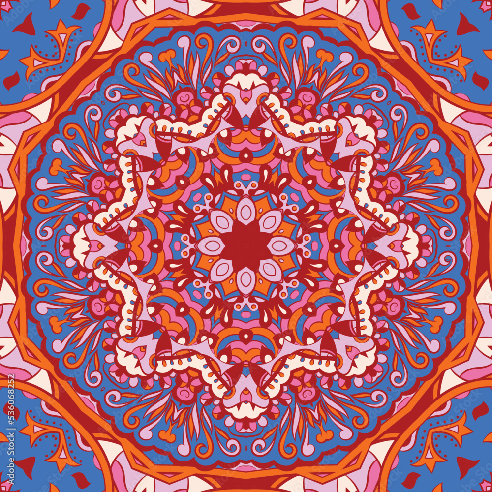 Seamless tile texture. Tracery mehndi design image. Ethnic doodle art ...