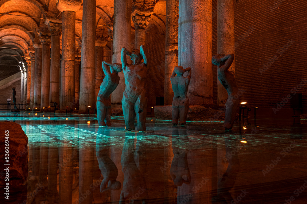 ISTANBUL, TURKEY-September 27, 2022: Yerebatan Sarayi - Basilica ...