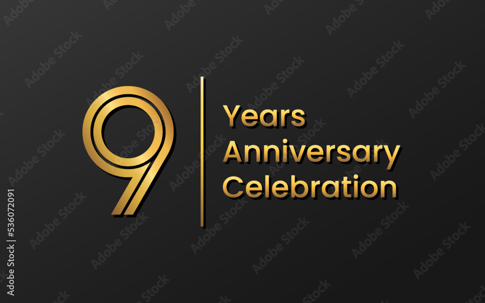 9 Years Anniversary, Perfect template design for anniversary ...