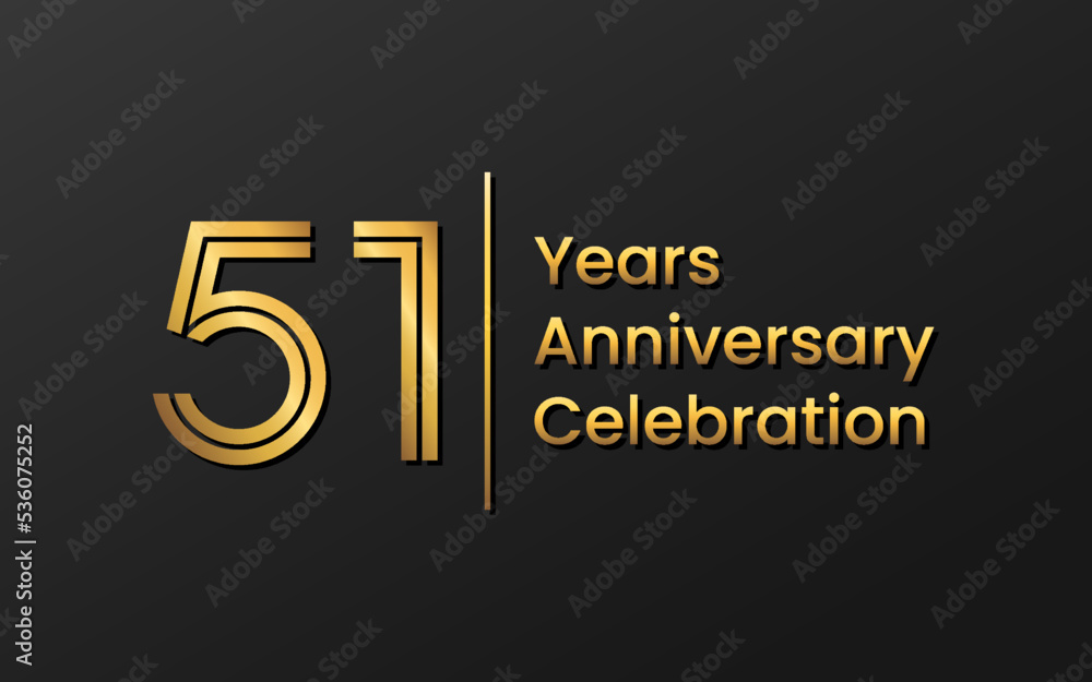 51 Years Anniversary, Perfect template design for anniversary ...