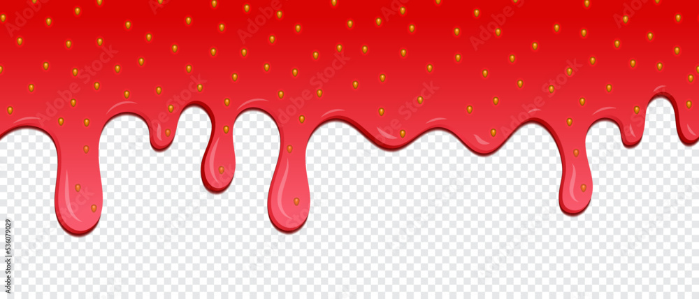 Realistic drops of strawberry jam. Strawberry background jam vector ...