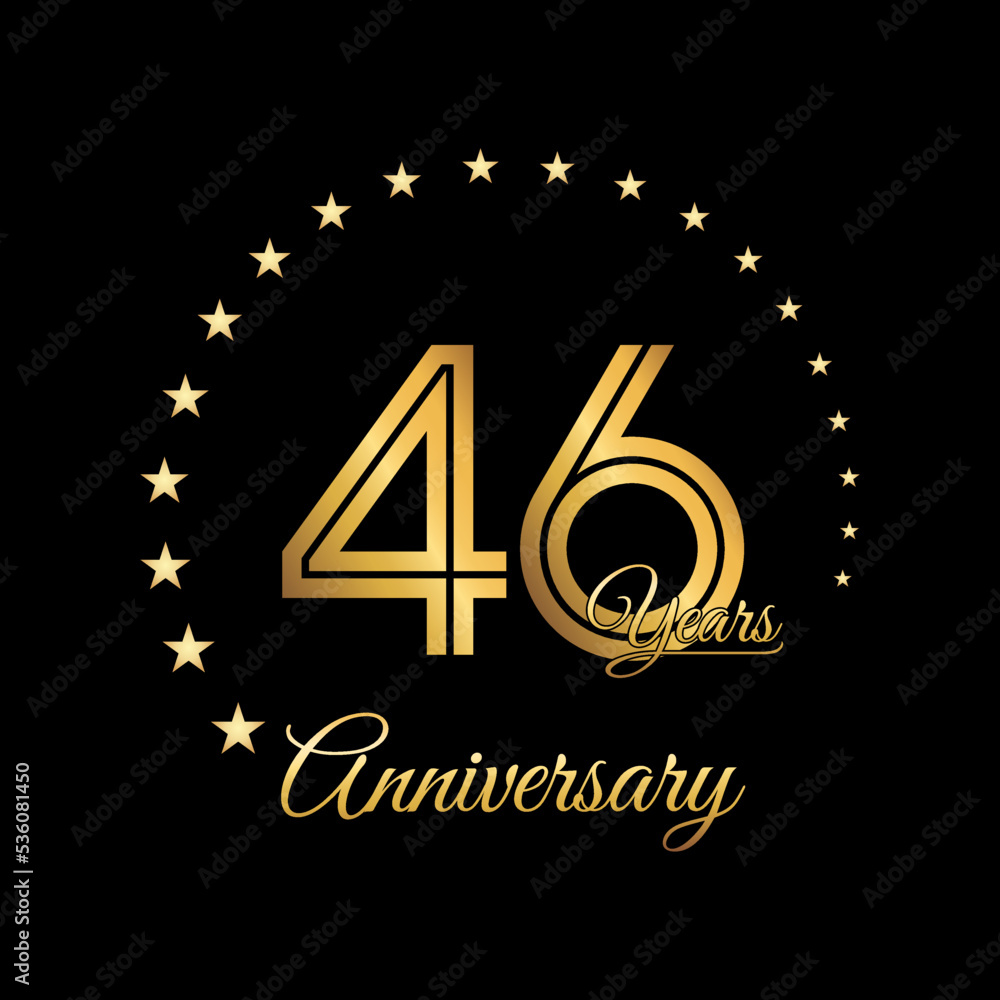 46 Years Anniversary, Perfect template design for anniversary ...