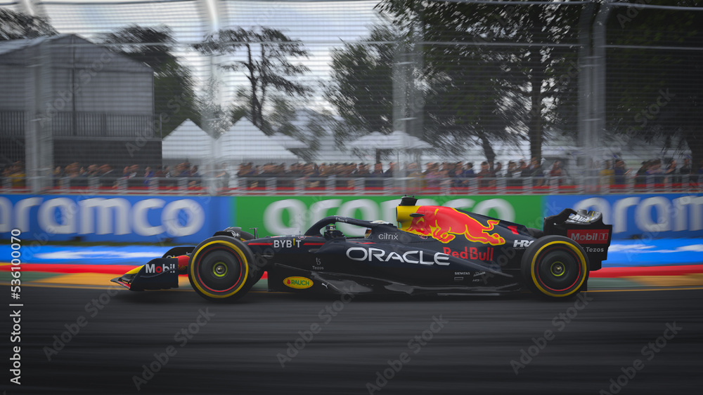 Red Bull F1 Car panning 3D illustration, 6 oct, 2022, Sao Paulo, Brazil ...