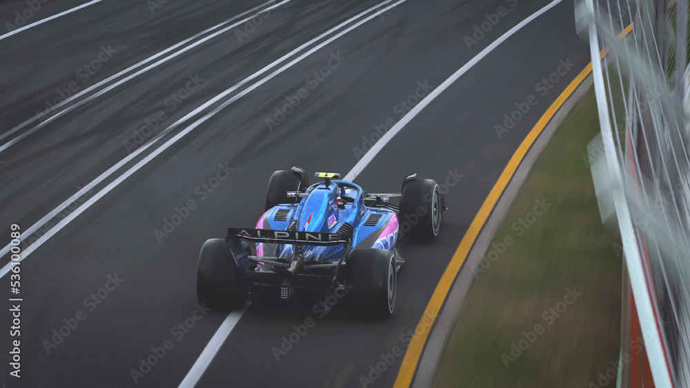 Alpine F1 car panning 3D illustration, 6 oct, 2022, Sao Paulo, Brazil ...