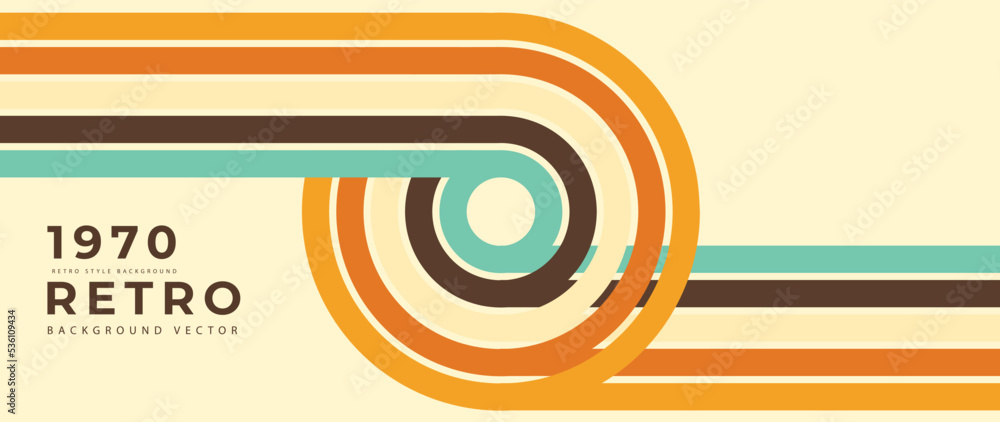 Abstract retro 70s background vector. Colorful vintage 1970 stylish ...