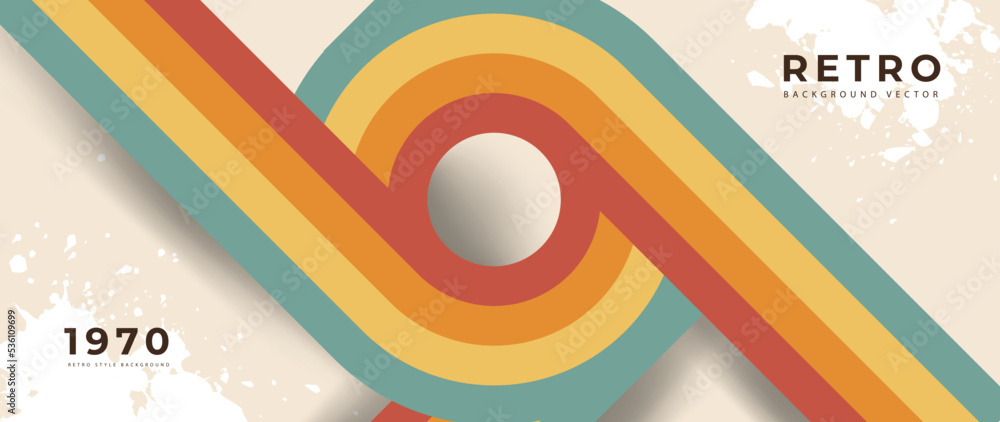 Abstract retro 70s background vector. Colorful vintage 1970 stylish ...