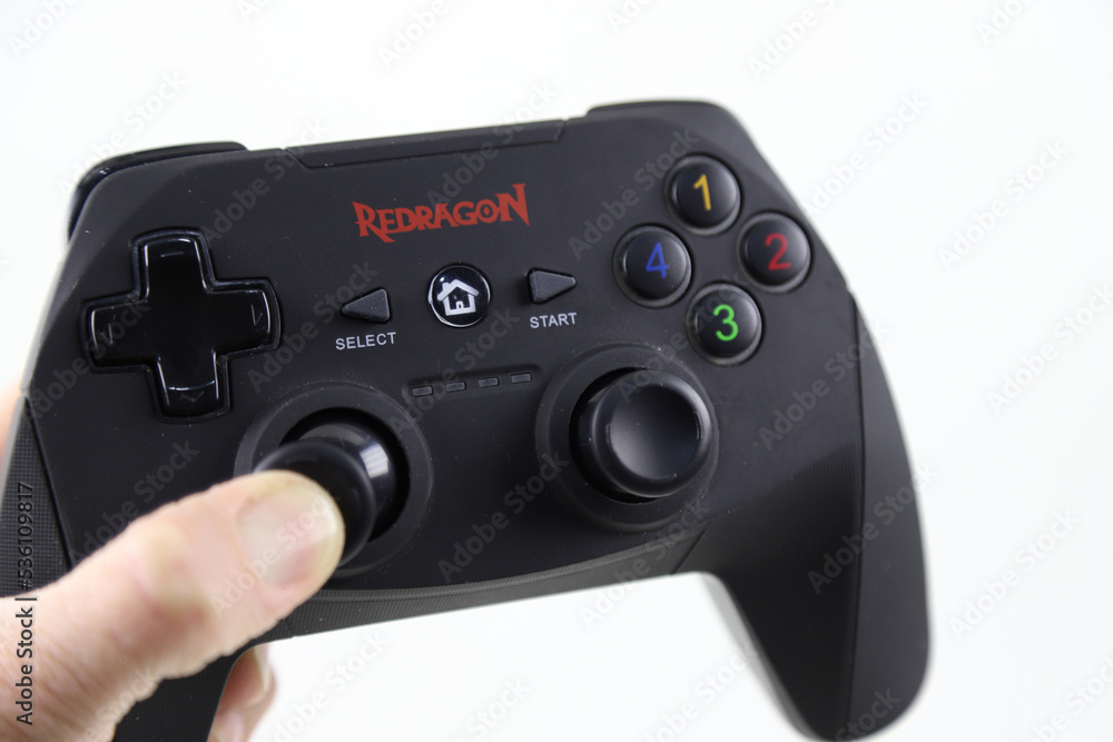 Redragon brand joystick. Video game controller. PC game control. A ...
