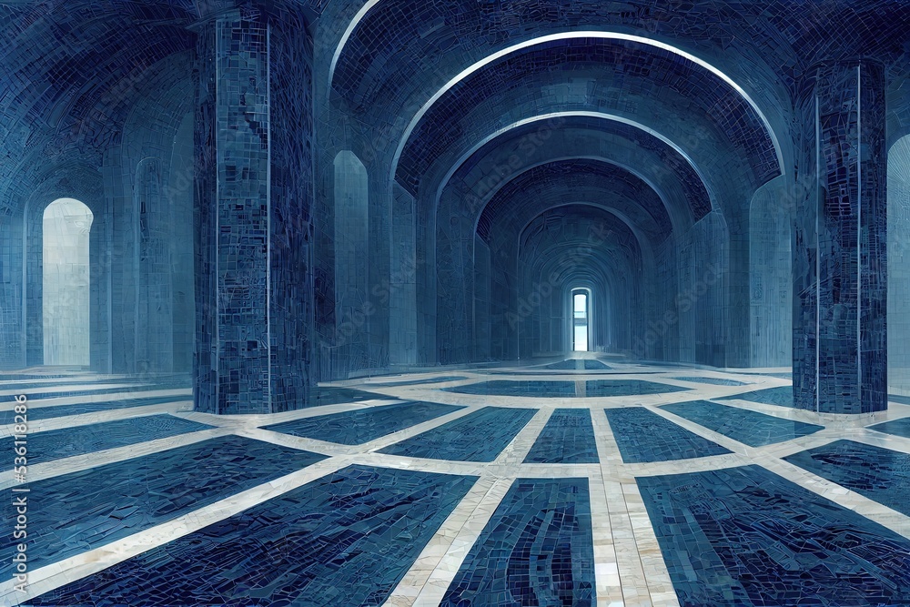 interior the fantasy architecture. concept art. illustration. Stock ...