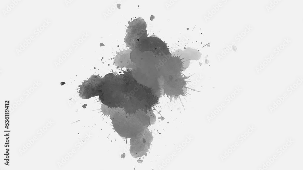 Ink splatters transition animation. Ink brush stroke transition. ink ...