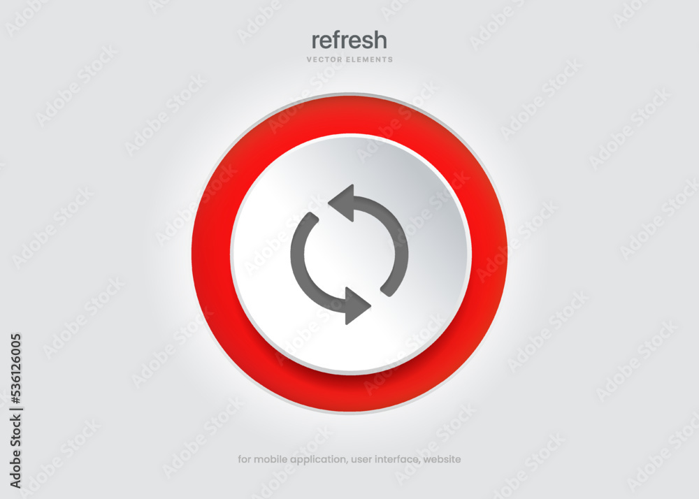 3d minimal modern sync, rotate, swap, repeat, reset, sustainability, refresh icon emblem symbol ...