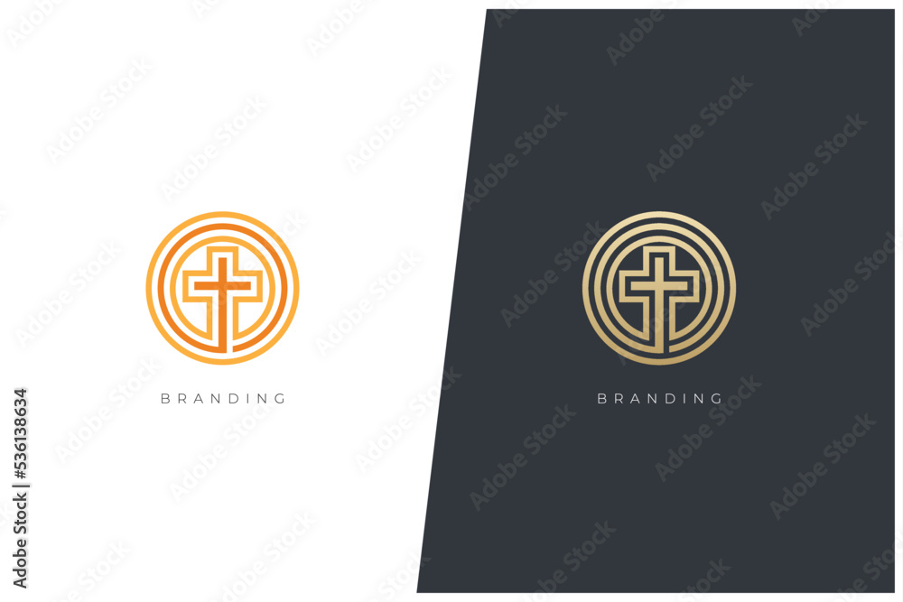 Spiritual Biblical Christianity Church Vector Logo Stock Vector | Adobe ...