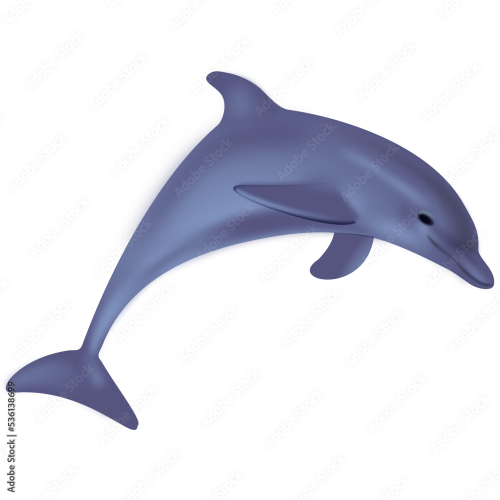 dolphin isolated on transparent background vector Stock Vector | Adobe ...