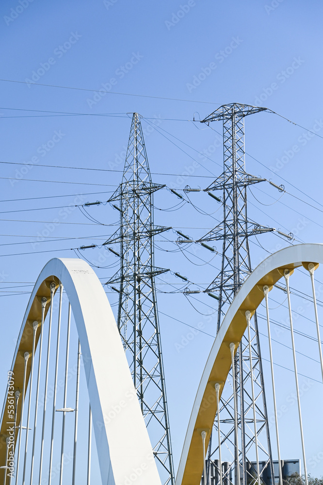 environnement electricité energie poteau pilone ligne cable foto de ...