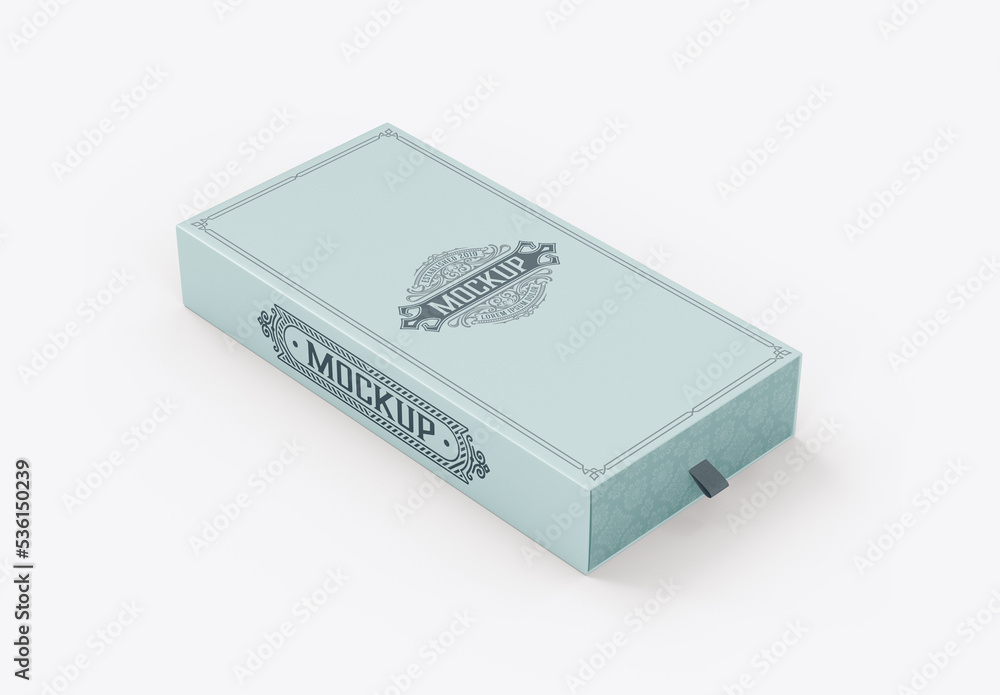 Slide Paper Kraft Box Mockup Stock Template | Adobe Stock