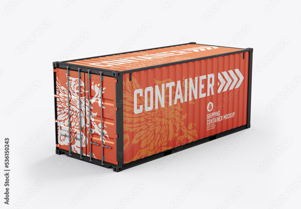 Shipping Container Mockup Stock Template | Adobe Stock