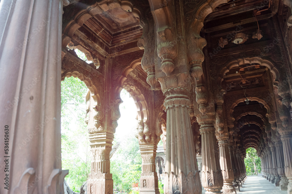 Pillars & Arches of Krishnapura Chhatri, Indore, Madhya Pradesh. Indian ...