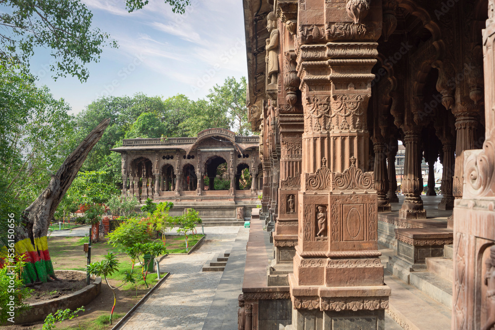 Pillars & Arches of Krishnapura Chhatri, Indore, Madhya Pradesh. Indian ...