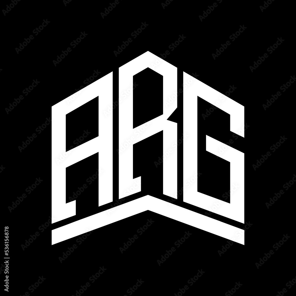 ARG Letter logo white background .ARG technology logo design vector ...