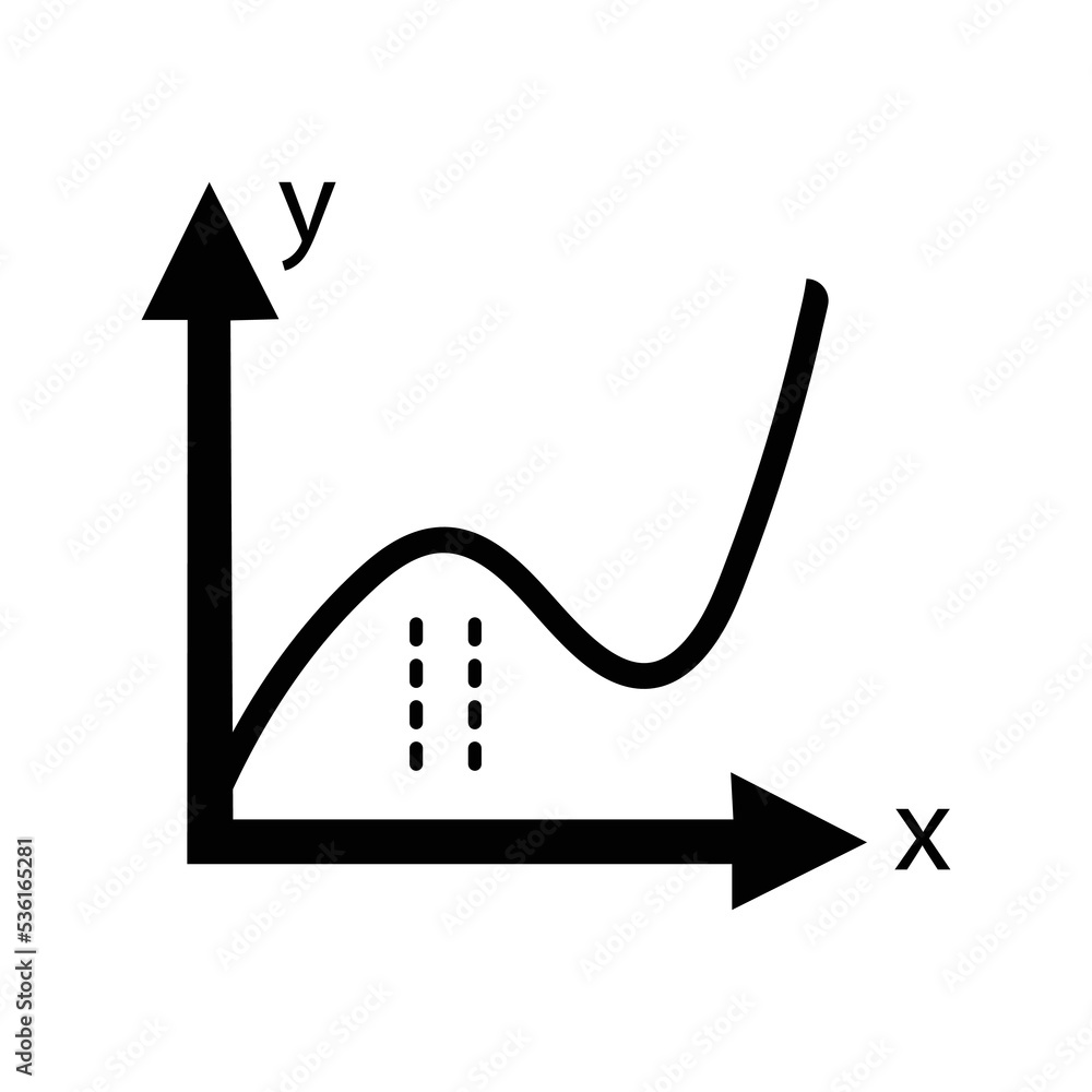 Algebra logarithm integral math icon | Black Vector illustration ...