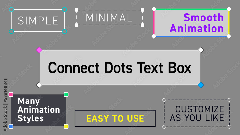 Connect Dots Text Box Stock Template | Adobe Stock