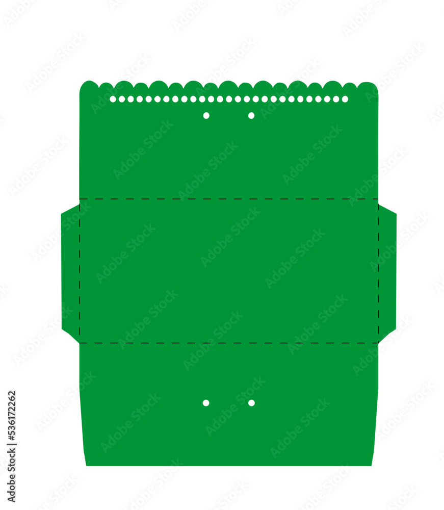 Cash Envelope with Ribbon Holes Template Stock Vector | Adobe Stock