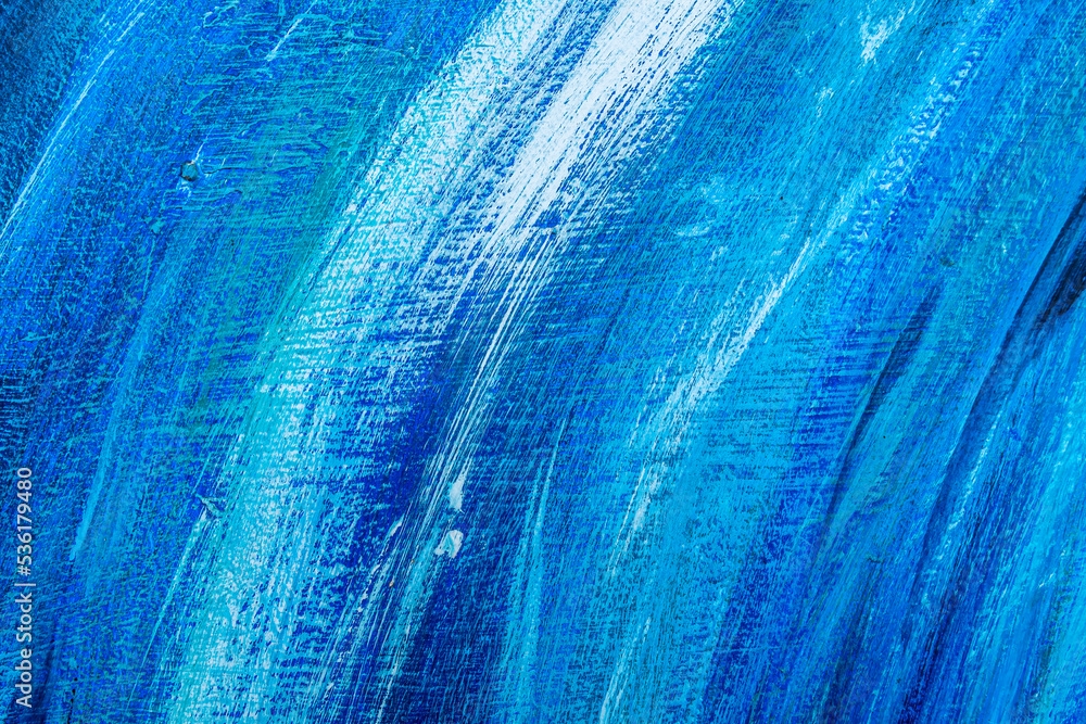 beautiful decorative blue stroke background of a painted surface in a ...