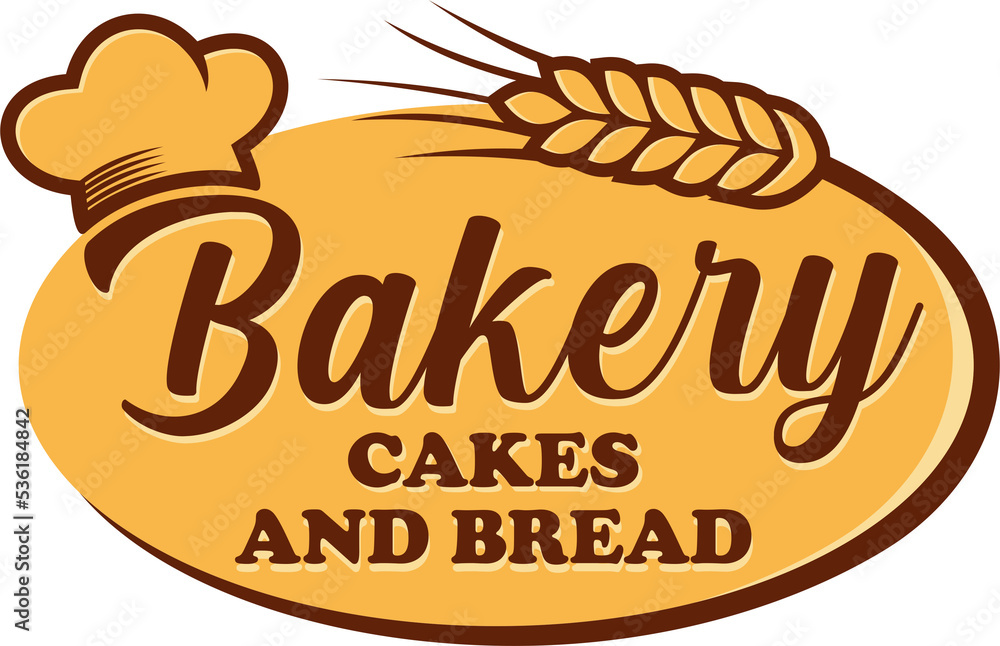 Bakery lettering and calligraphy logo design Stock Illustration | Adobe ...