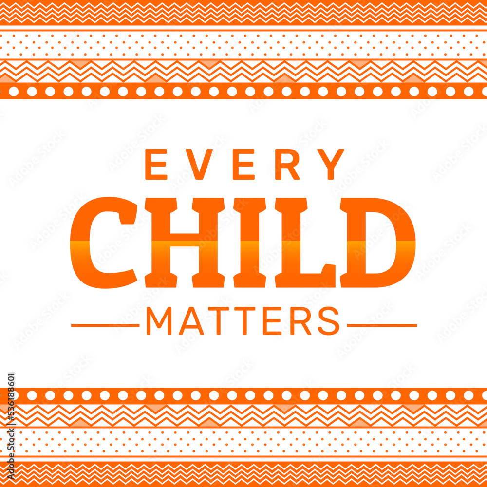 Every Child Matters abstract background in orange color with ...