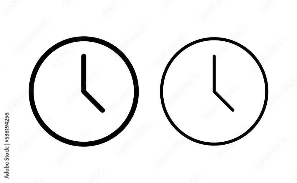 Clock icon vector for web and mobile app. Time sign and symbol. watch ...