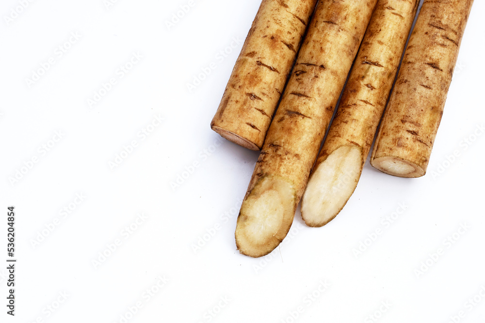 Burdock Root (Gobo) on white background. Stock Photo | Adobe Stock
