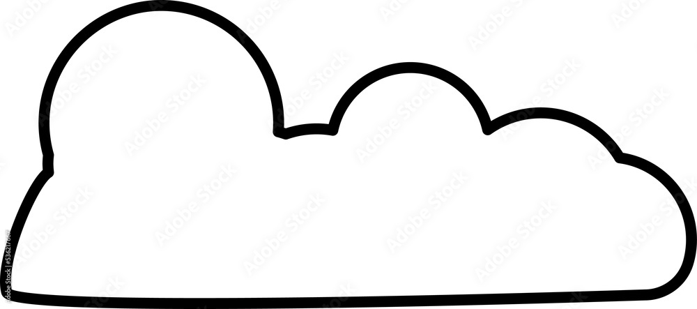 Cloud element in PNG type. Flat vector illustration style. Minimal ...