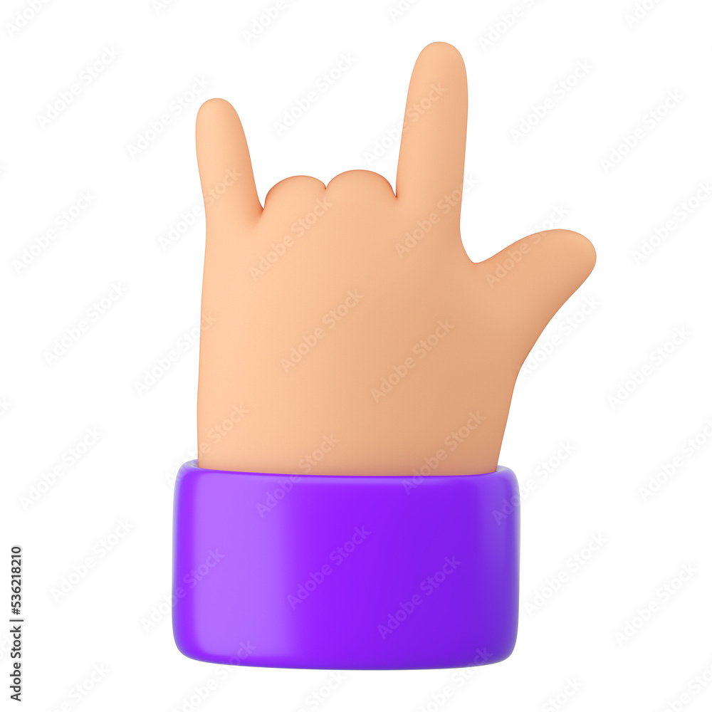 Human hand in rock fingers gesture. win, victory, succes and hard rock ...