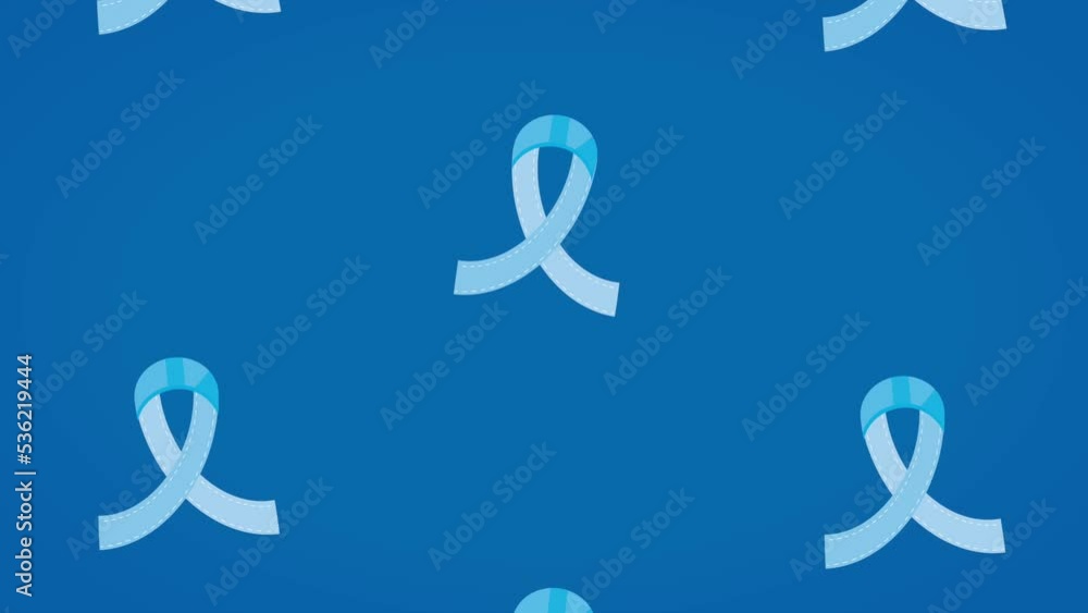 prostate cancer animation with ribbons Stock Video | Adobe Stock