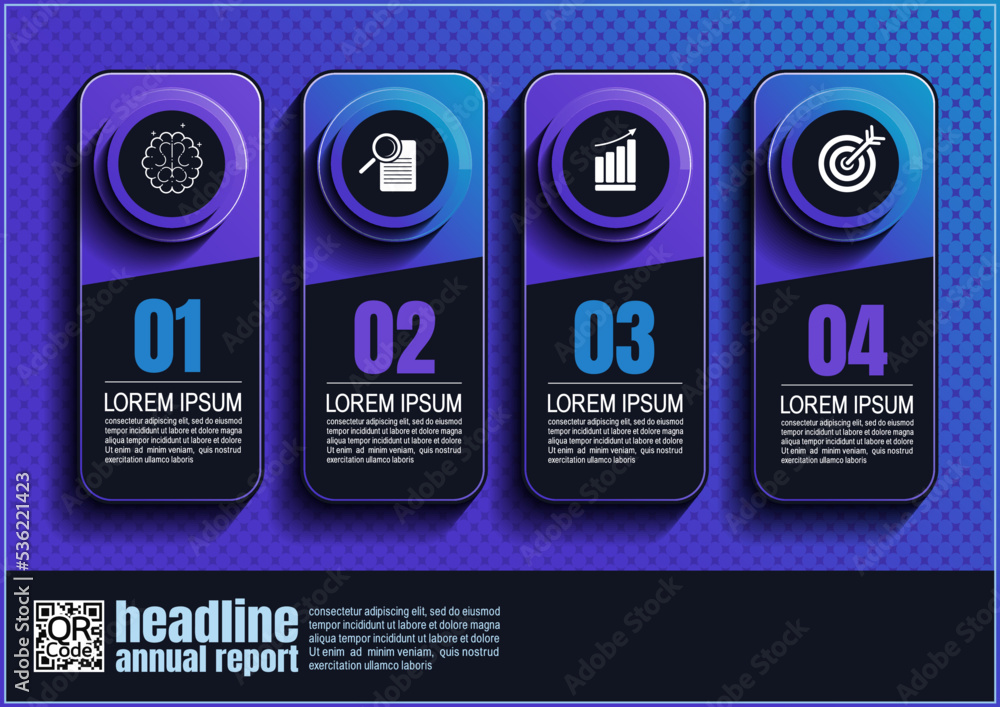 business infographics design, 4 process chart diagram template ...