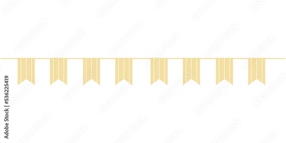 Pastel Yellow Birthday Flag Party Banner Illustration Stock ...