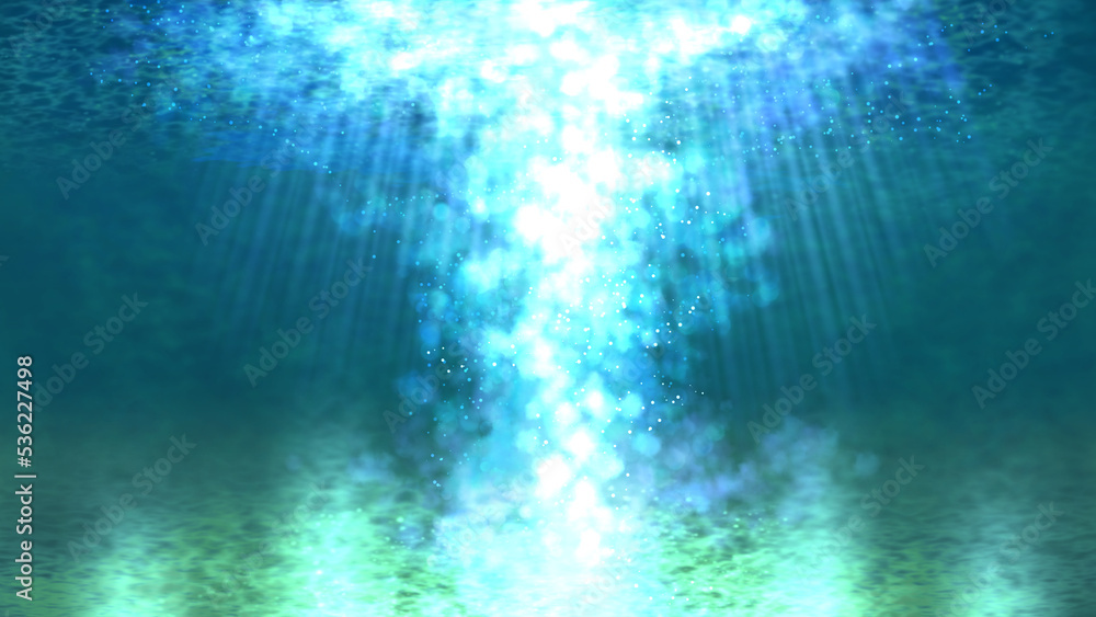 Texture of sea foam in the blue water, underwater ocean background ...