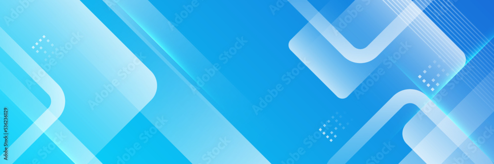 Blue abstract vector long banner background. Modern abstract gradient ...
