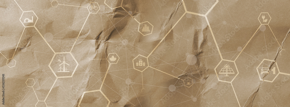 reducing CO2 emissions to stop climate change. green energy background ...