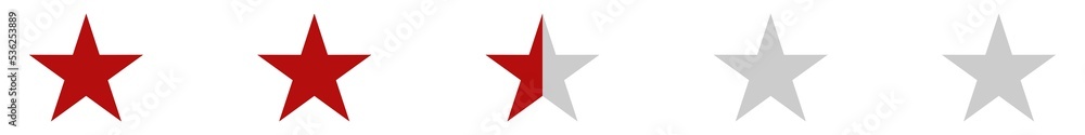 Five (5) Star Sign. Star Rating Icon Symbol for Pictogram, Apps, Website or Graphic Design ...